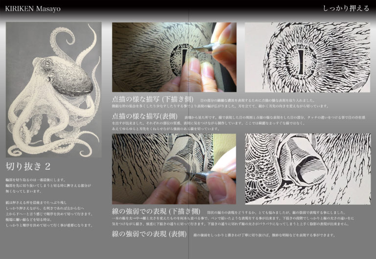 切り剣 Masayo流『切り絵技法』切り抜き編 1・2／ KIRIKEN Masayo's "Kirie Technique Book ...